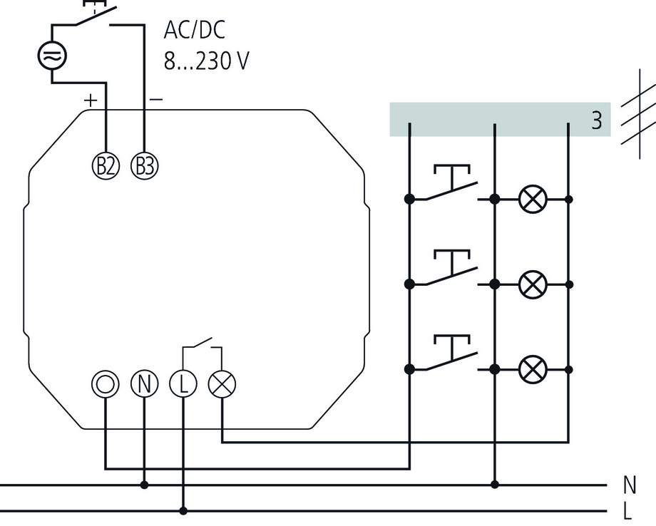 ELPA 041 | Flush-mounted | Staircase time switches | Time and light control | Theben